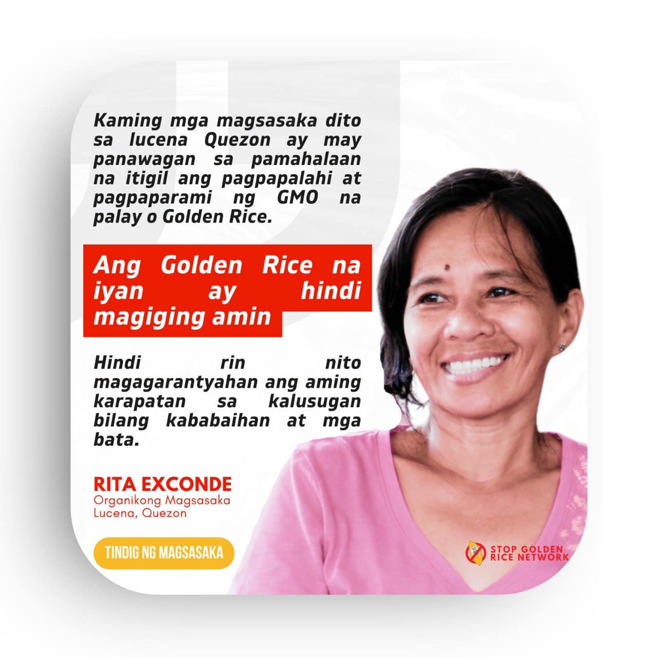 Take Action – Stop Golden Rice! Network